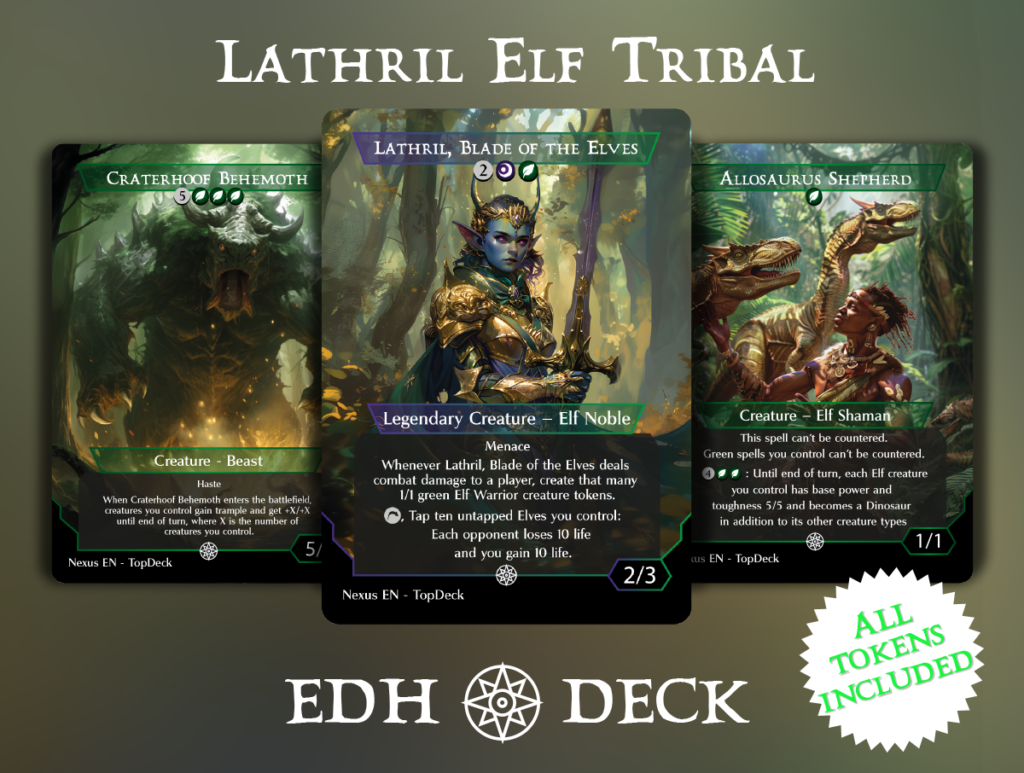 Lathril Elf Tribal - EDH Commander Proxy Deck - Top Deck Forge