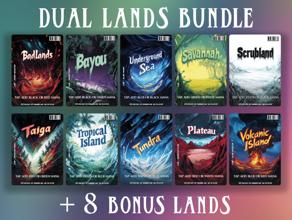 Dual Lands Bundle + 8 bonus lands - Commander EDH Dual Lands Pack - Top ...